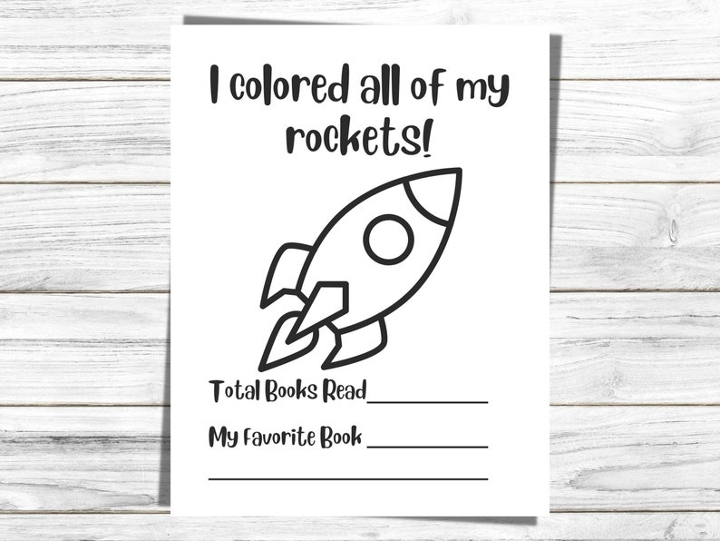 Rocket Reading Log, Kids Reading Log, Book Tracker for Kids, Reading ...