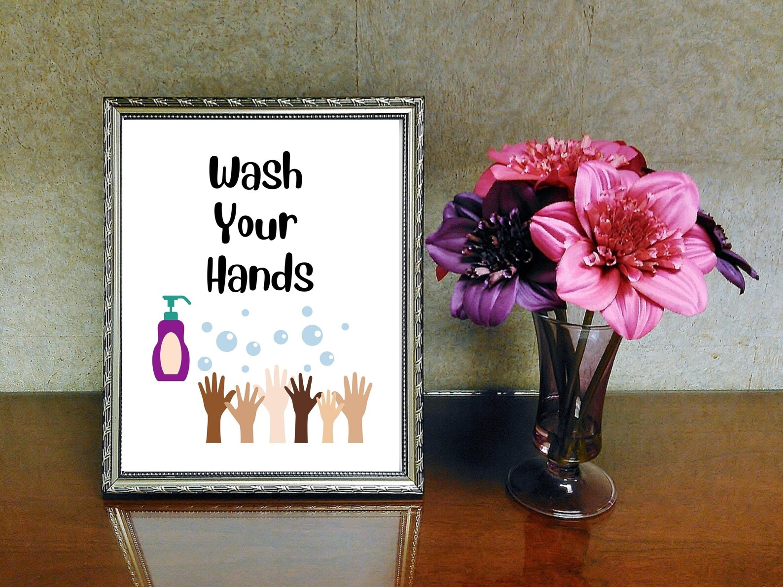 Wash Your Hands Sign, Classroom Sign, Classroom Rules, Kindergarten ...