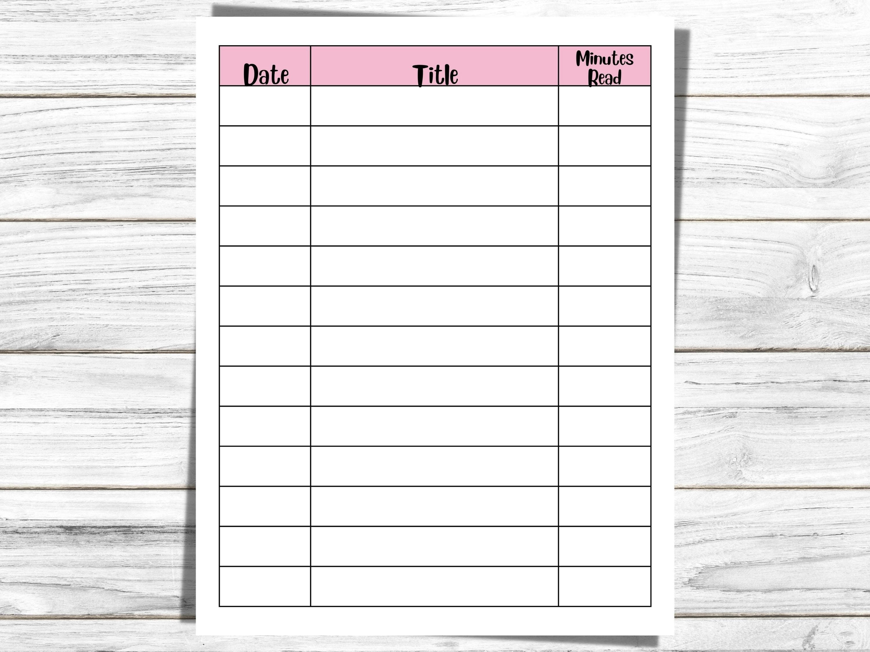 Unicorn Reading Log, Kids Reading Log, Book Tracker for Kids, Reading ...