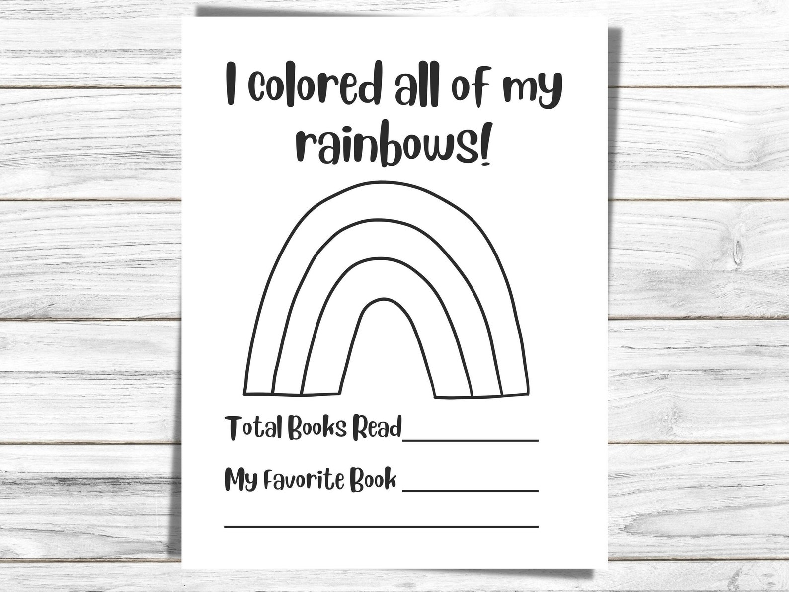 Rainbow Reading Log, Kids Reading Log, Reading Printables, Reading ...