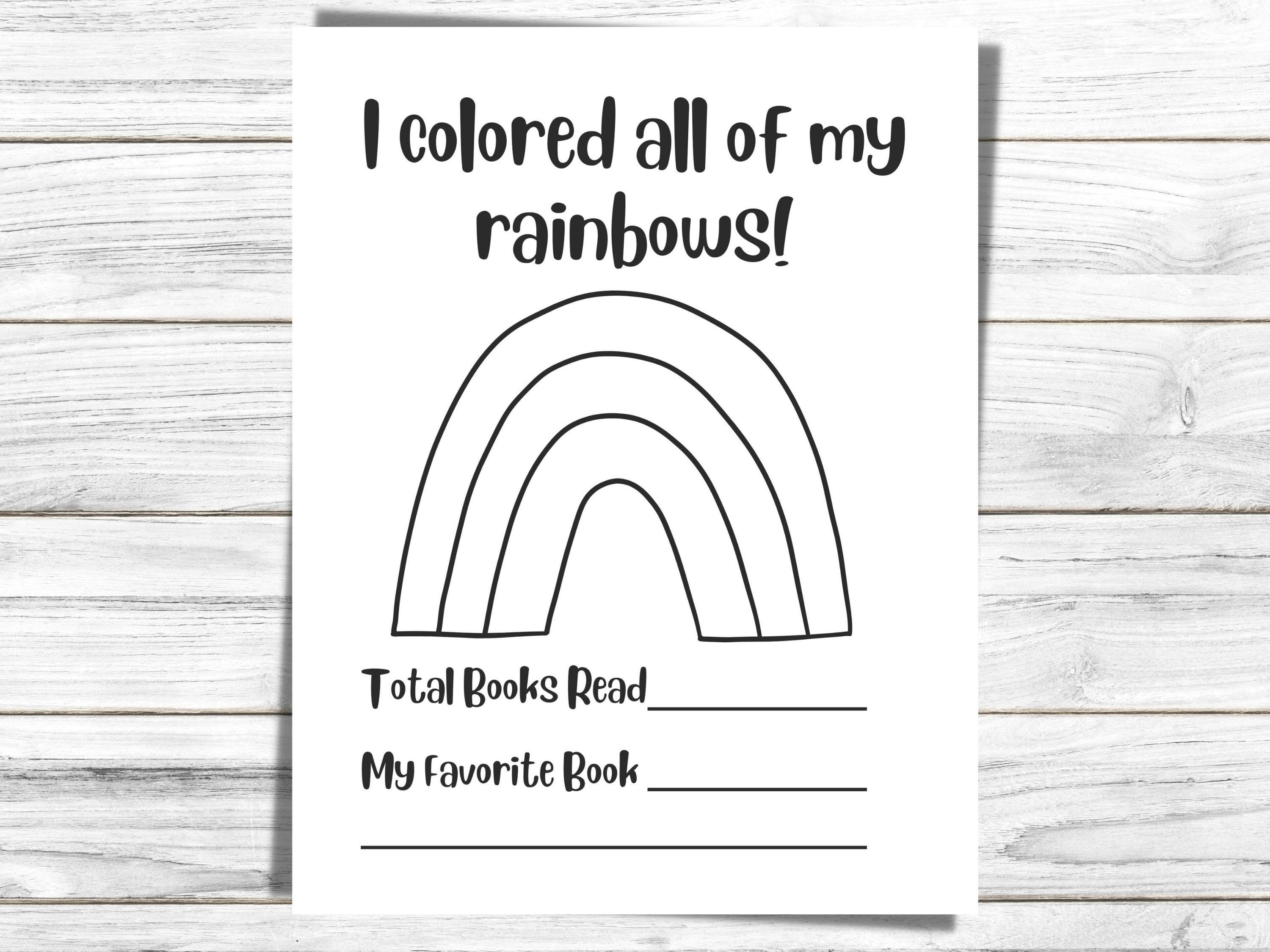 Rainbow Reading Log, Kids Reading Log, Reading Printables, Reading ...