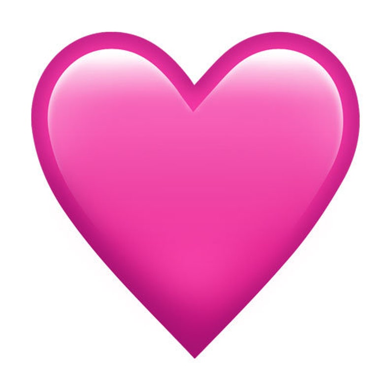Pink Heart Print - Etsy