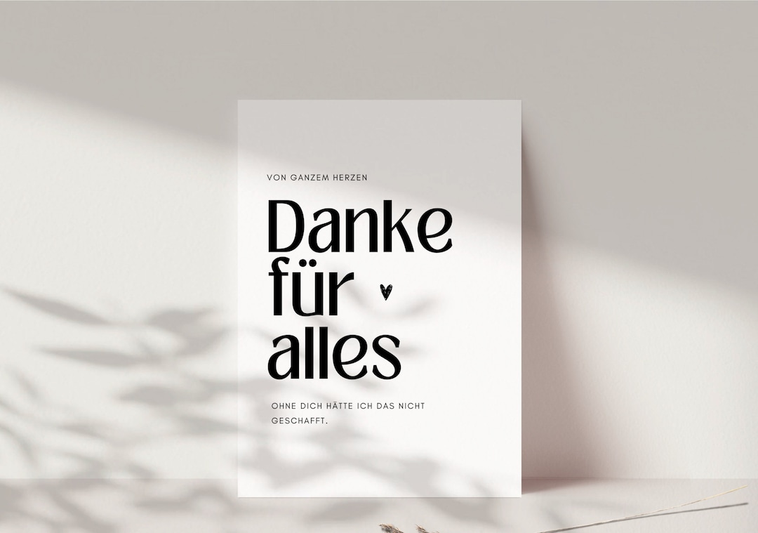 Danke Fur Alles Geschenk