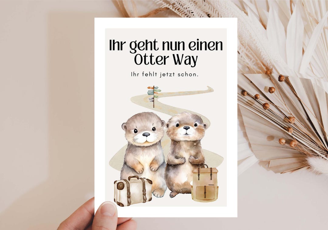 Farewell Card Postcard "otter Way", Encouragement, Encourager, You Can ...
