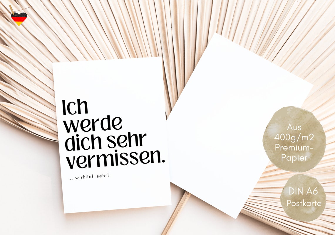 Abschiedskarte "Ich werde dich vermissen", Abschiedsgeschenk, du wirst ...