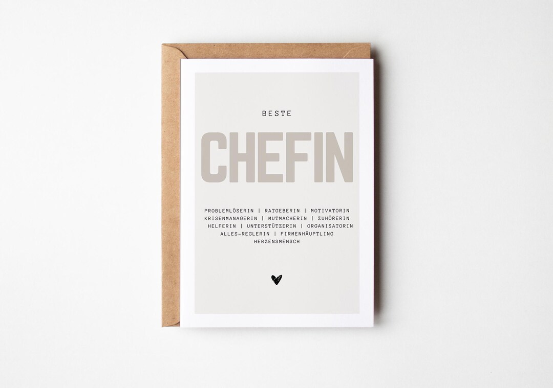 Boss Card, Synonym Card for Boss, Birthday Gift for Boss, Thank You to ...