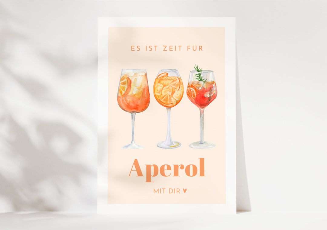 Aperol Lover Card "it's Time for Aperol With You", Aperol Spritz Gift ...