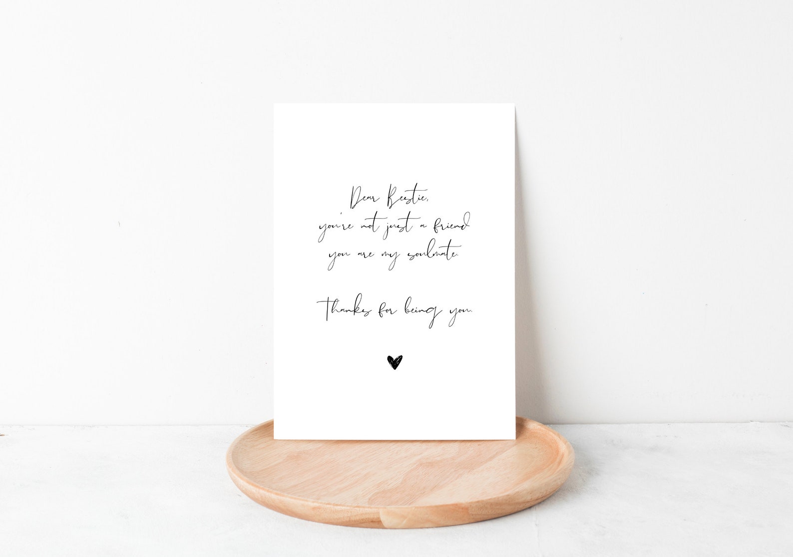 Best Friend Soulmate Postcard "dear Bestie" - a Special Card for Your ...