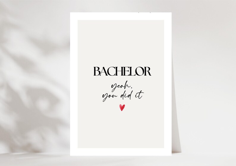 Bachelor 2026 Card, Bachelor Gift, Bachelor Graduation Card, Gift for ...