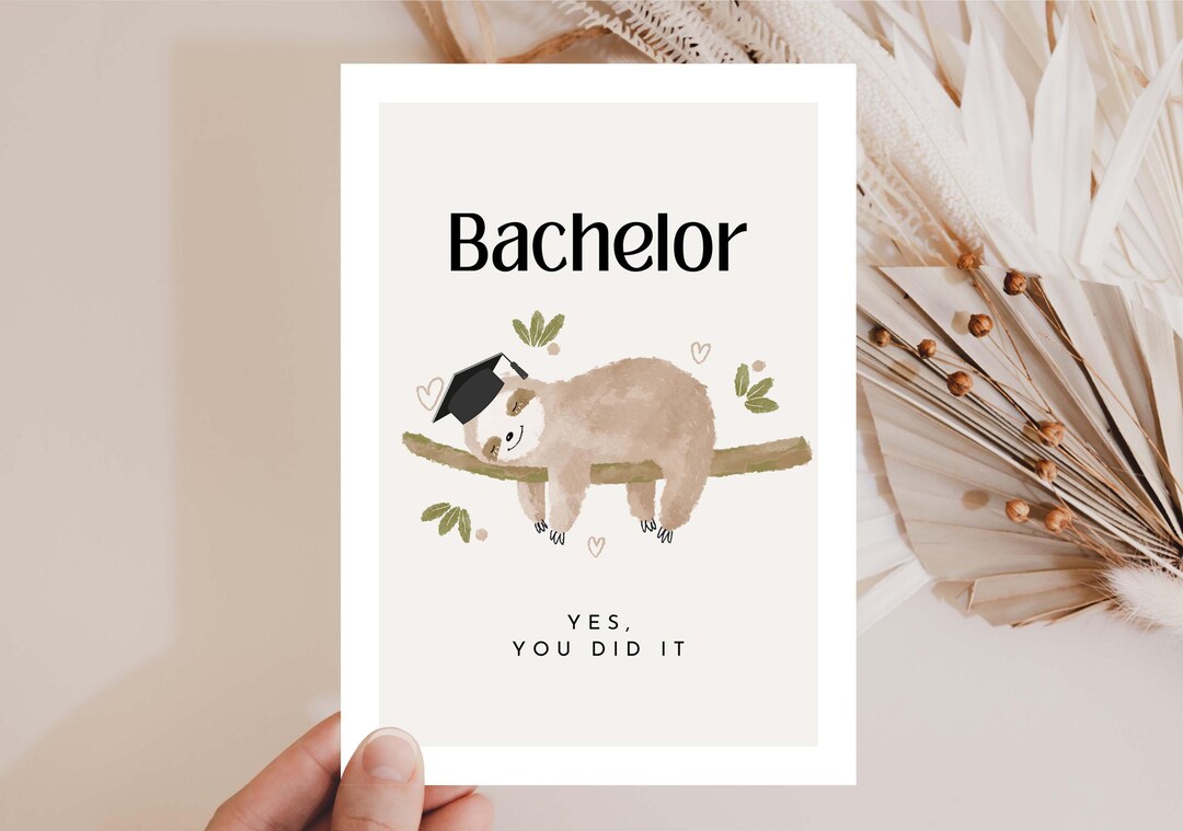 Bachelor Card, Congratulations Card Bachelor's Degree, Gift for ...
