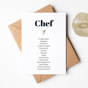 Boss Gift Card for Boss, Synonym Card Boss, Gift Boss for Birthday, Say ...