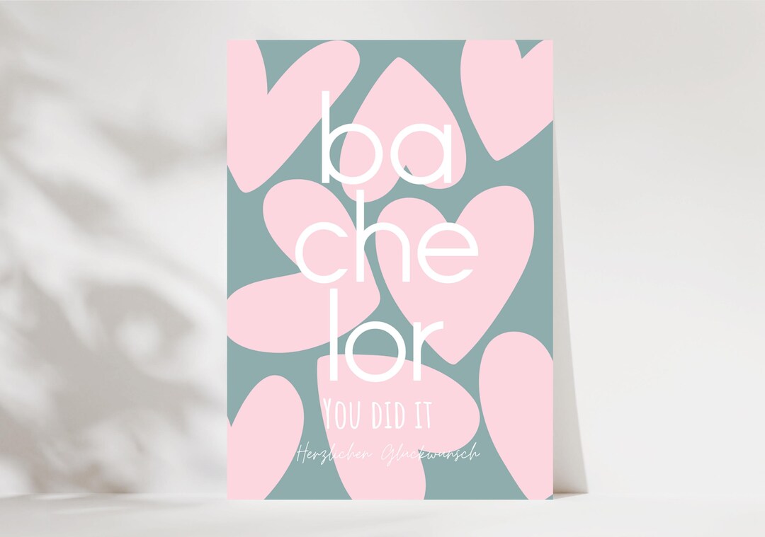 Bachelor Congratulations Card, Bachelor Degree, Bachelor Card ...