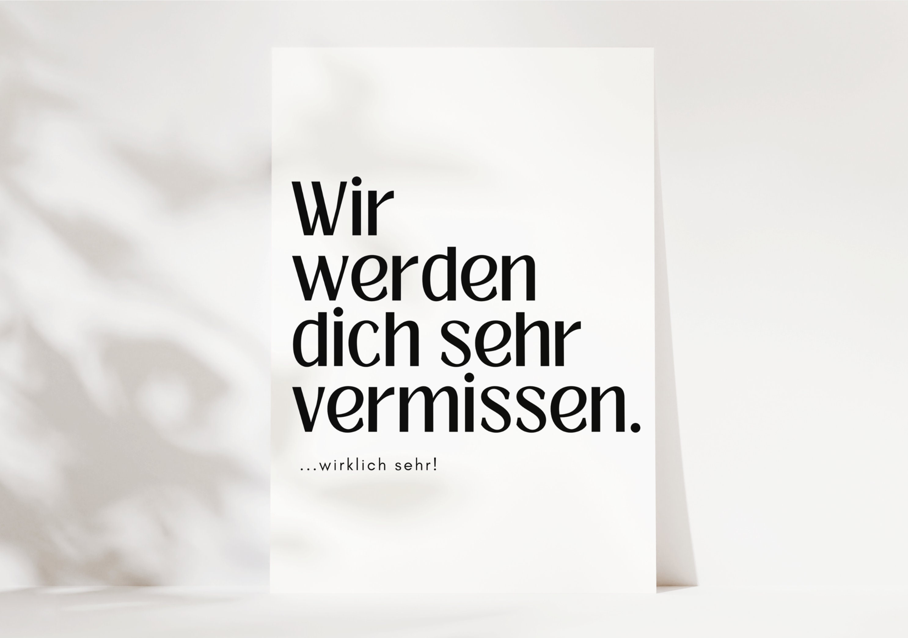 Wir Werden Dich Vermissen Karte Zum Ausdrucken Abschiedskarte Basteln