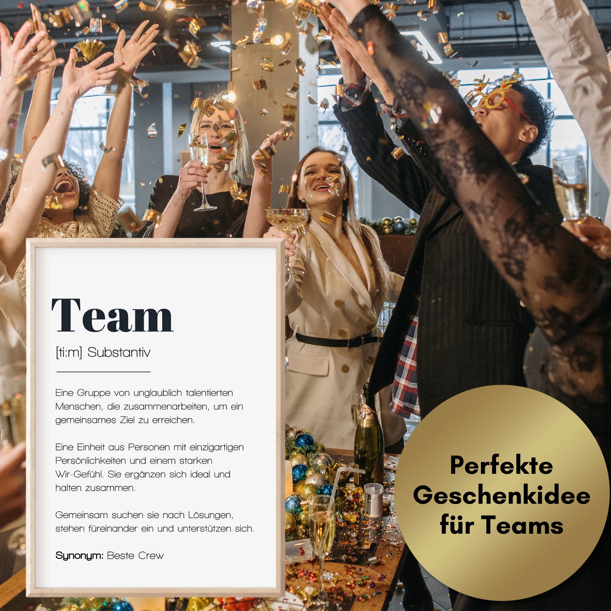 Team Gift A4 Poster "team" | Office Decoration Picture | Colleague Gift ...