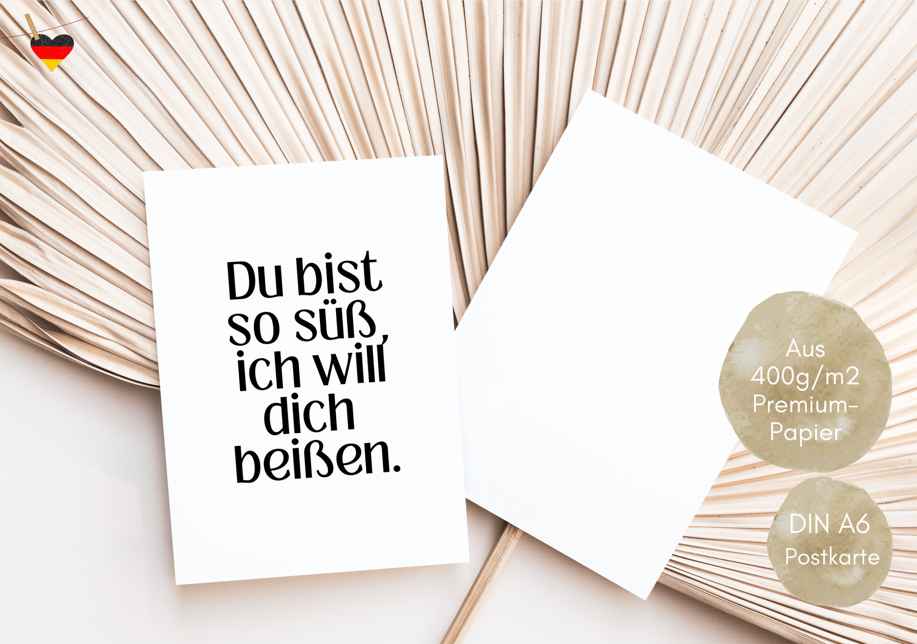 Lustige Karte "Du bist so süß, ich will dich beißen", Geschenk für ...