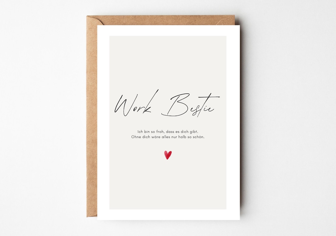 Card for a Colleague, Work Beast Card, Thank You Card for Work ...