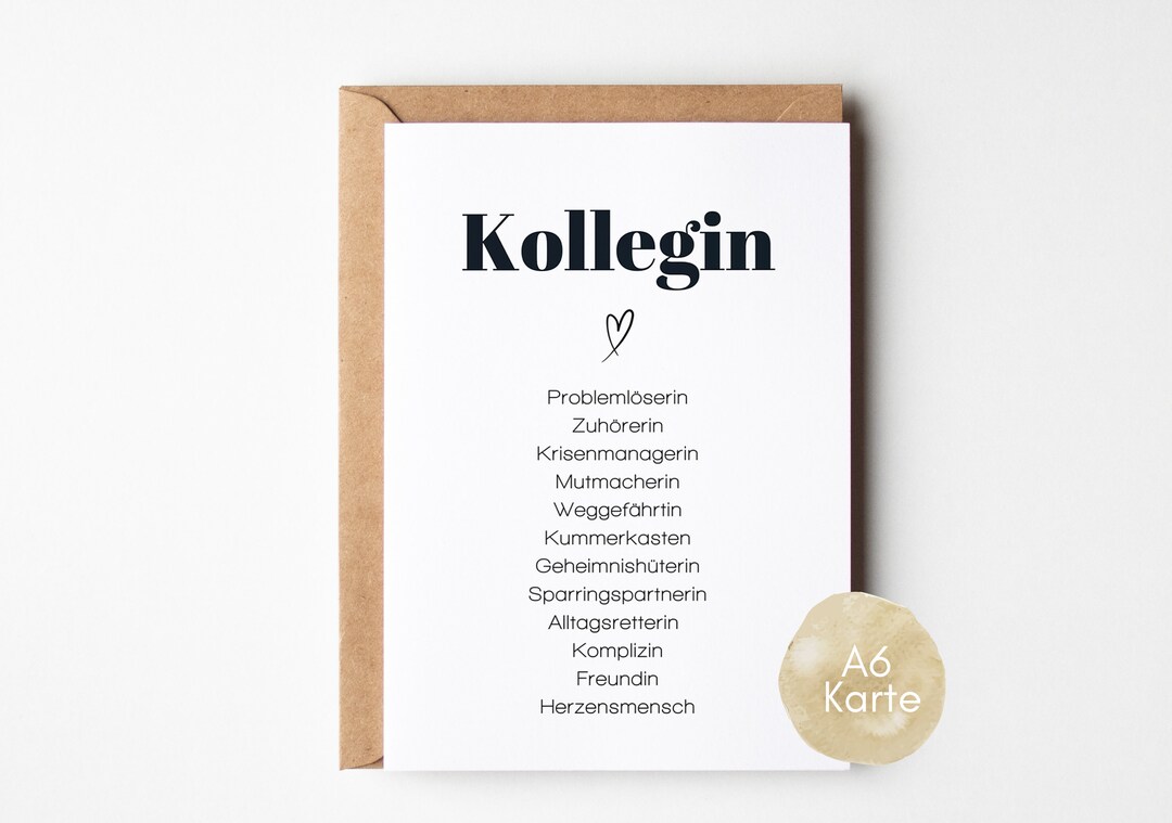 Gift for Colleague, Synonym Card for Colleague, Gift for Colleague for ...