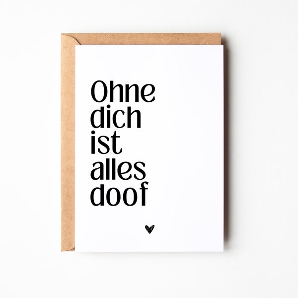 Ohne dich ist alles doof - Etsy.de