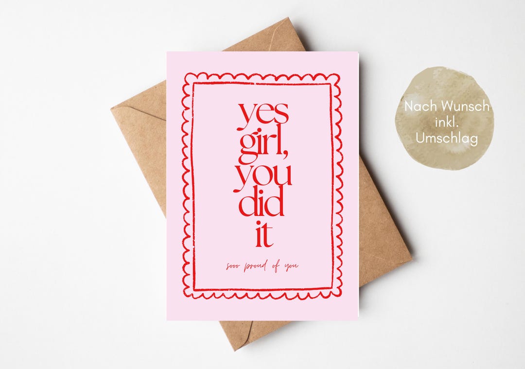 Passed Exam Card, Yes Girl You Did It Card, You Made It Card ...