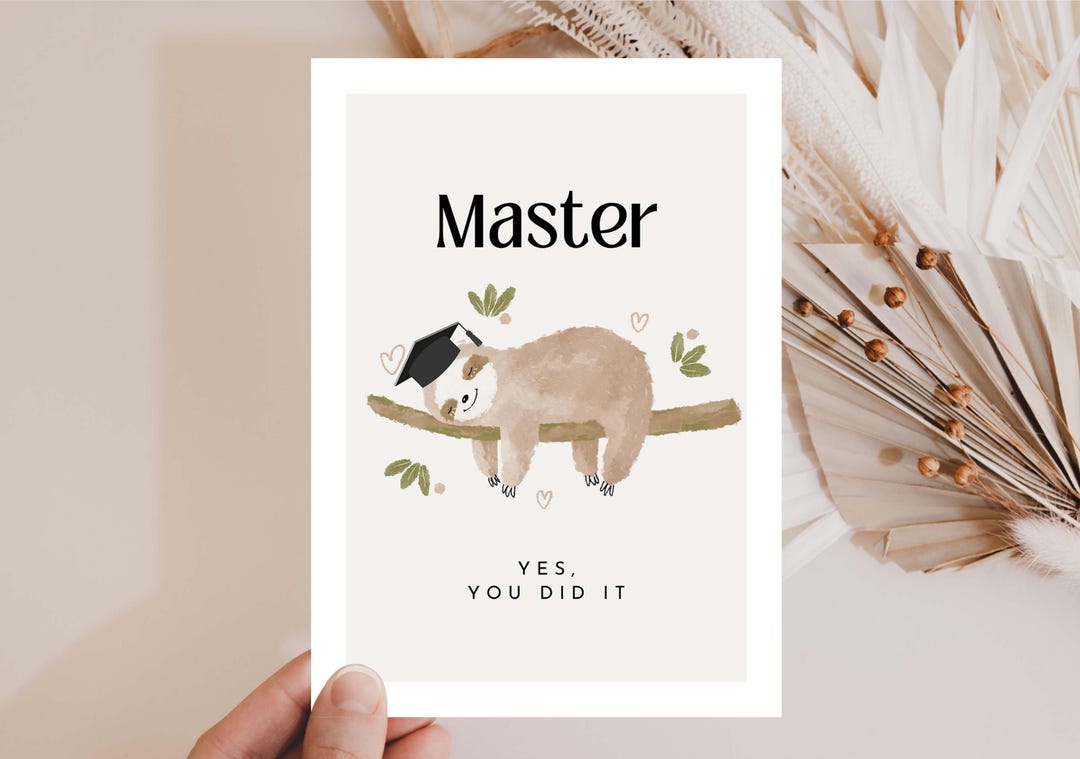 Master Card, Master Gift, Graduation Card, Congratulations Card Master ...