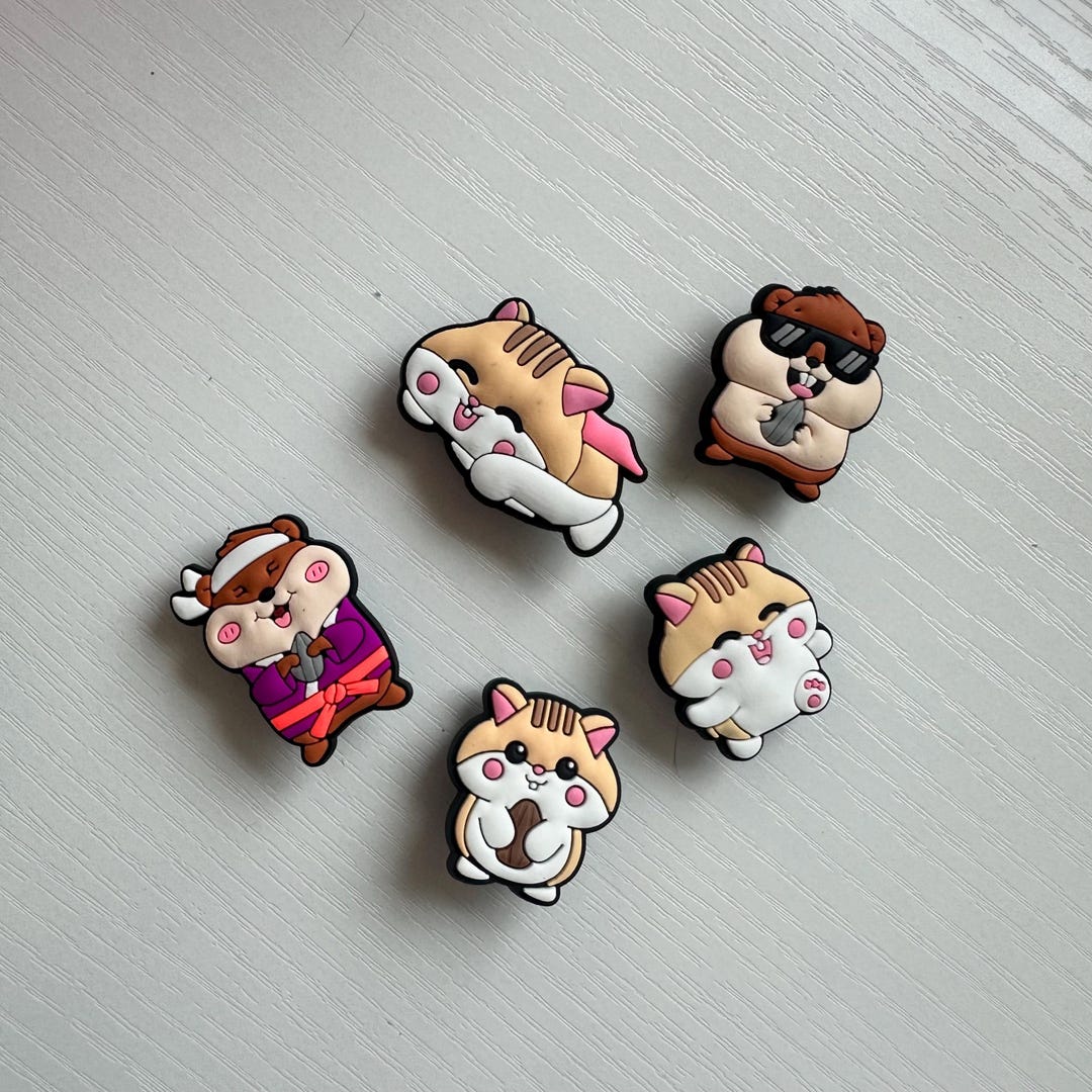 Cute Hamster Shoe Charms | Kawaii Animal Jibbitz for Crocs - Etsy