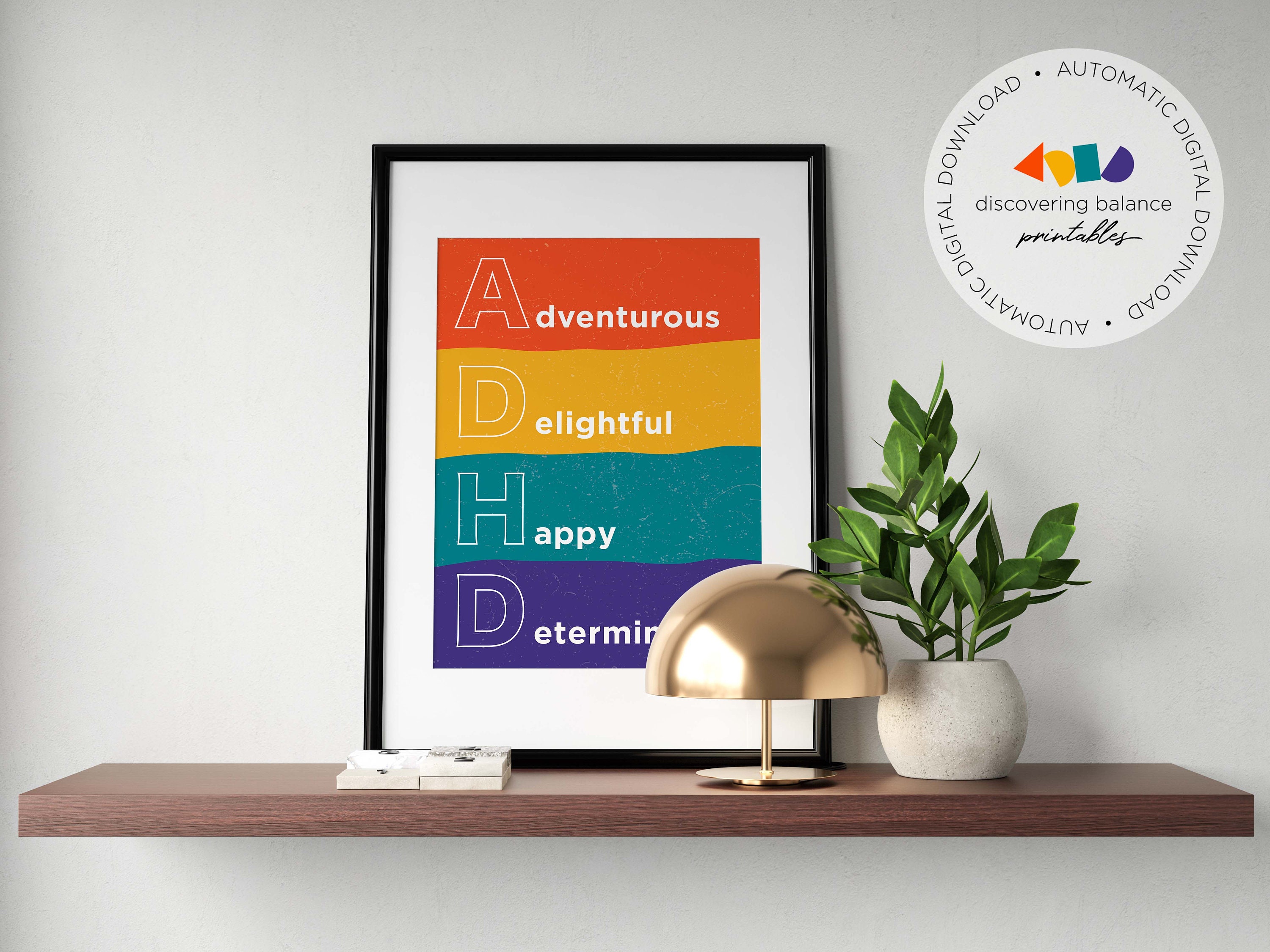 ADHD Digital Poster, Let's Redefine ADHD, Colourful & Fun Poster, Print ...