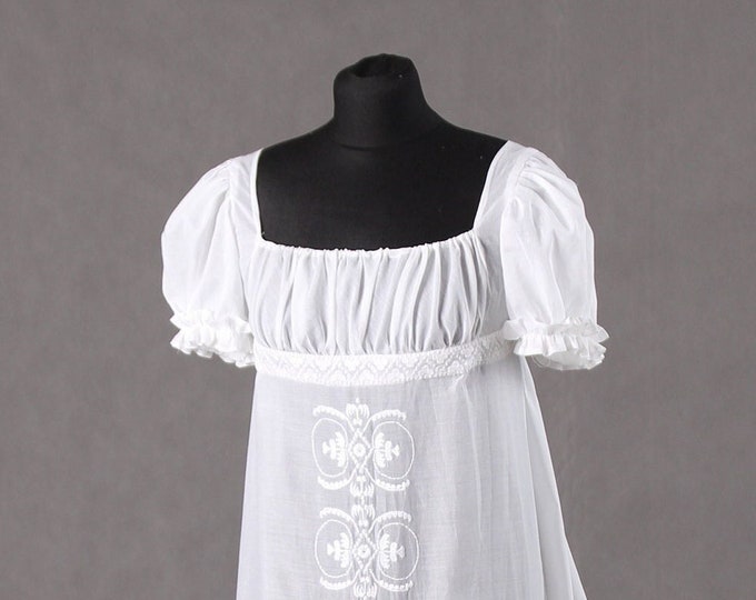 Embroidered Regency Gown. Made to Order - Etsy