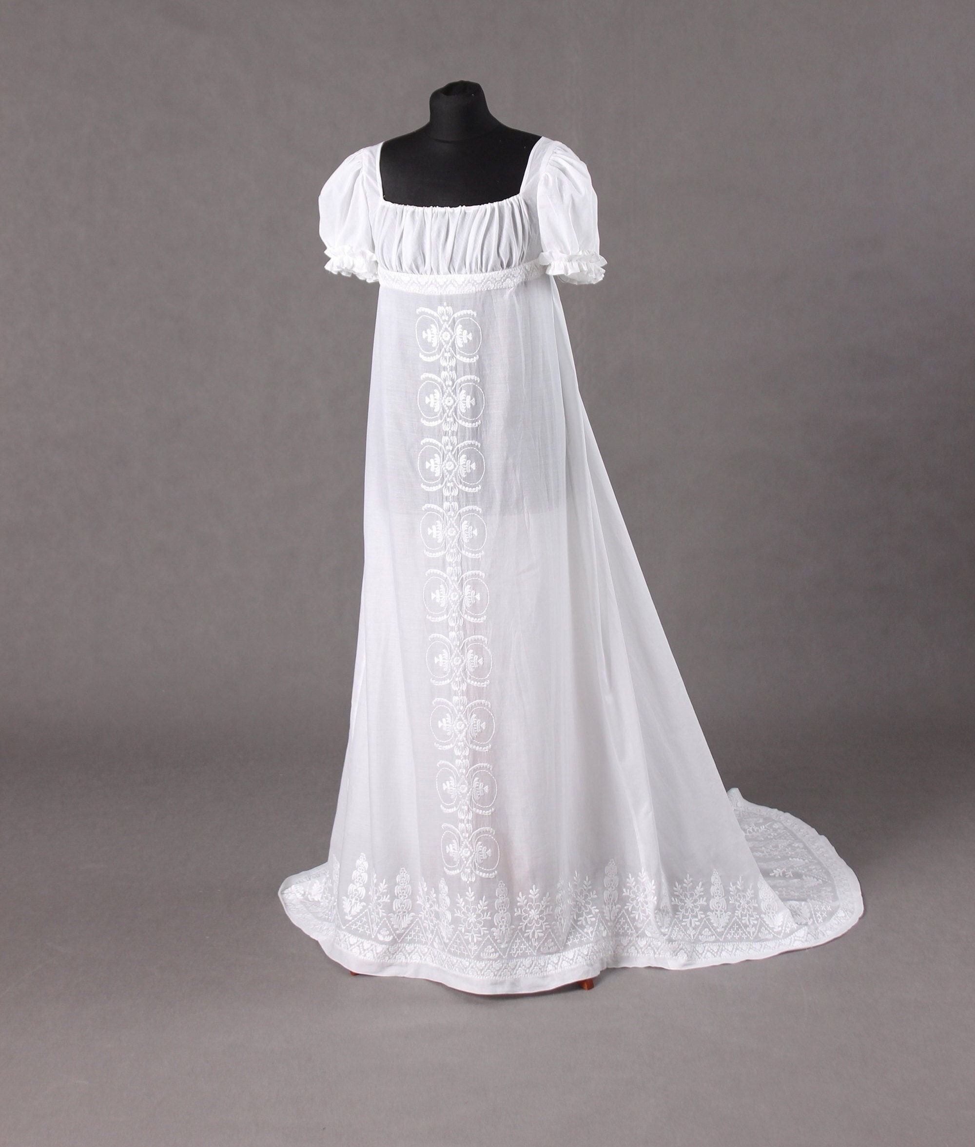 Embroidered Regency Gown. Made to Order - Etsy