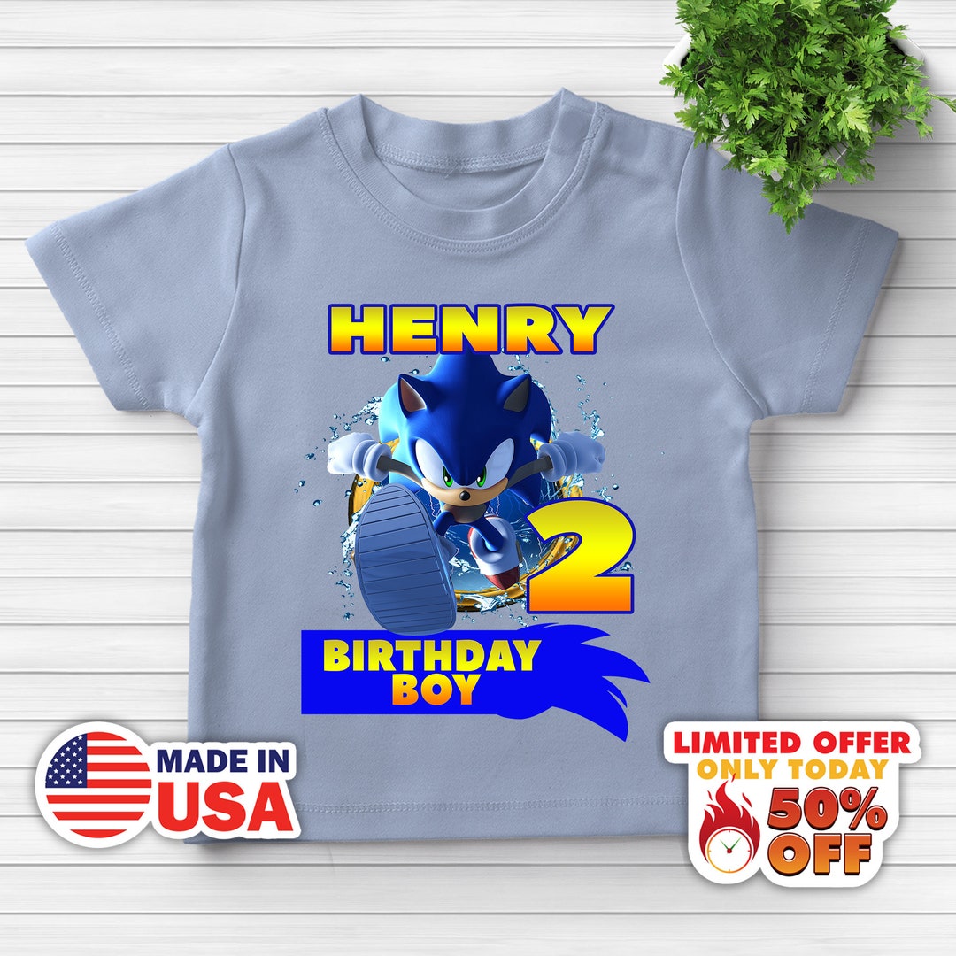 Personalized Sonic Birthday Shirt Custom Sonic Shirt Sonic - Etsy