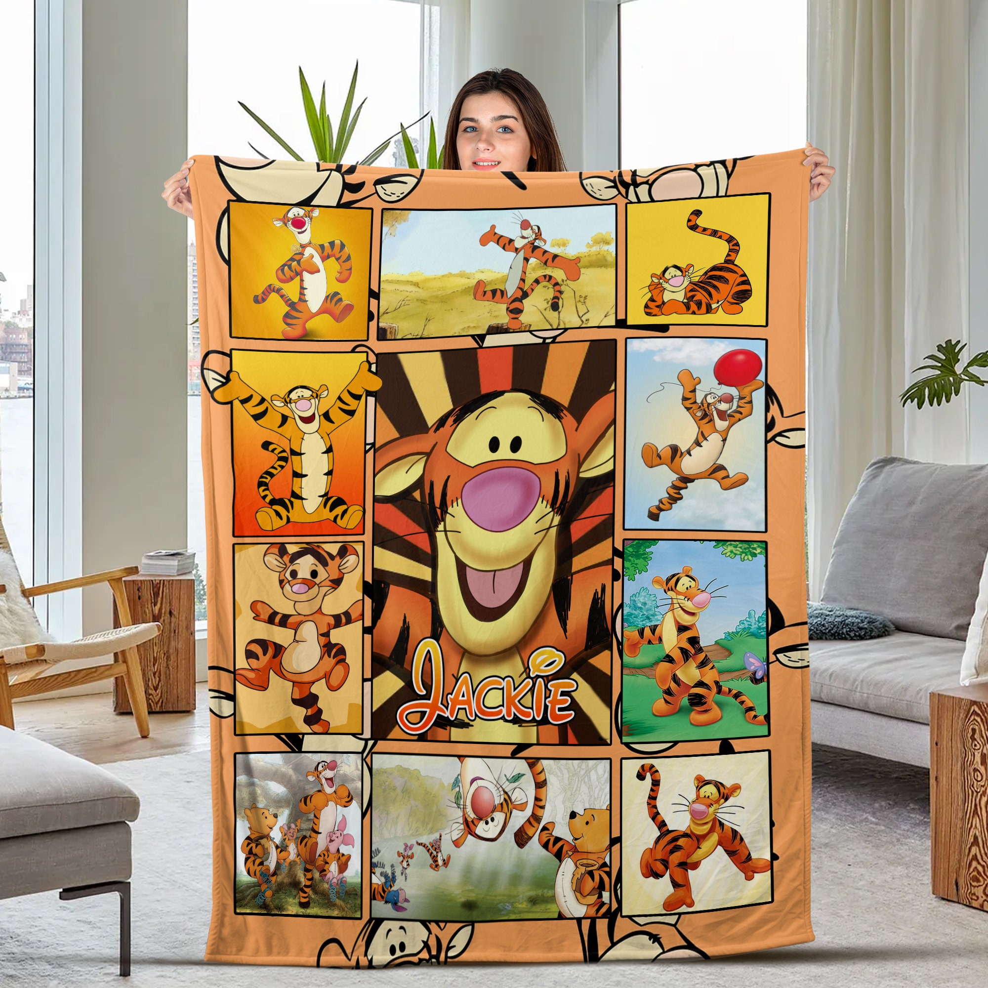Personalized Tigger Quilt Blanket, Winnie The Pooh Birthday Party, Pooh ...