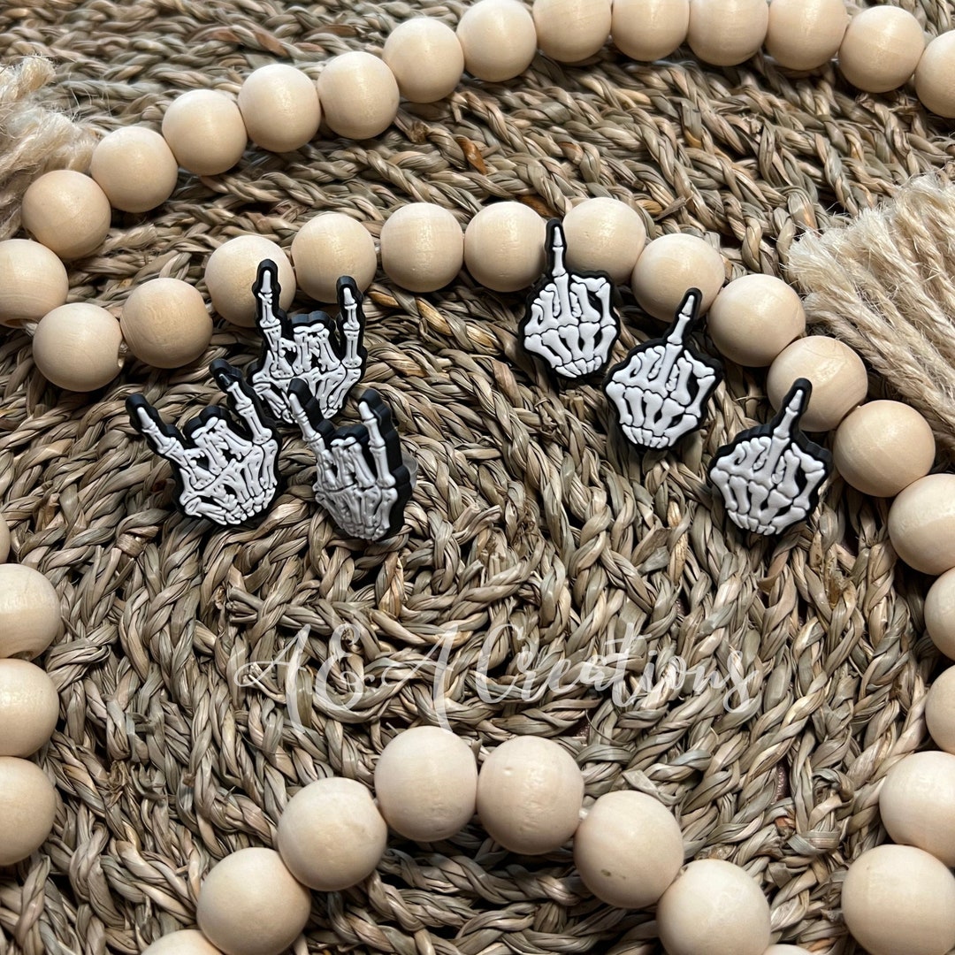 Straw Charm/topper, Skeleton Straw Topper, Skeleton Hand, Eff You ...