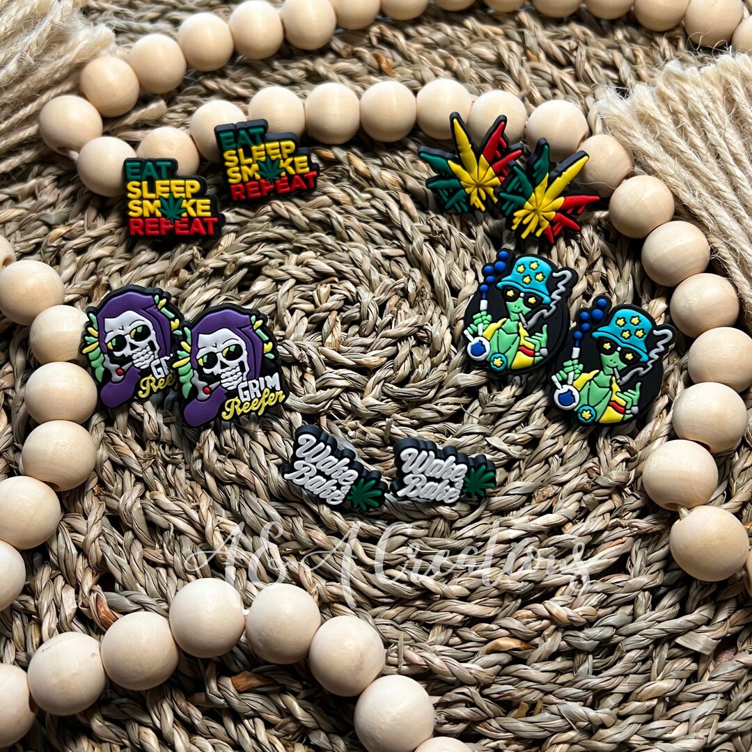 Straw Charm/topper, 420 Friendly, 420 Straw Toppers, Wake&bake, Grim ...