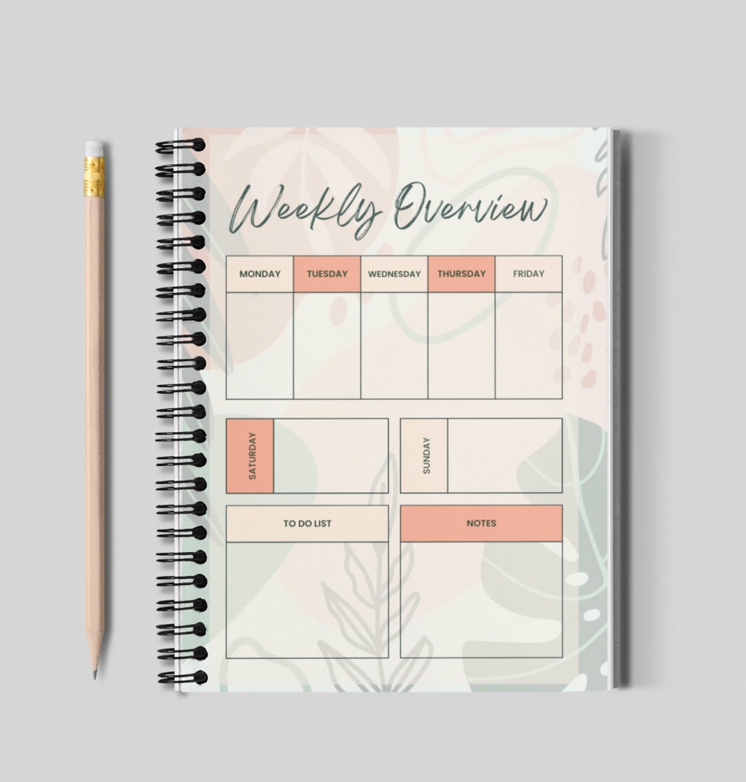 Printable Weekly Overview, Weekly Planner, Instant Download, Letter ...