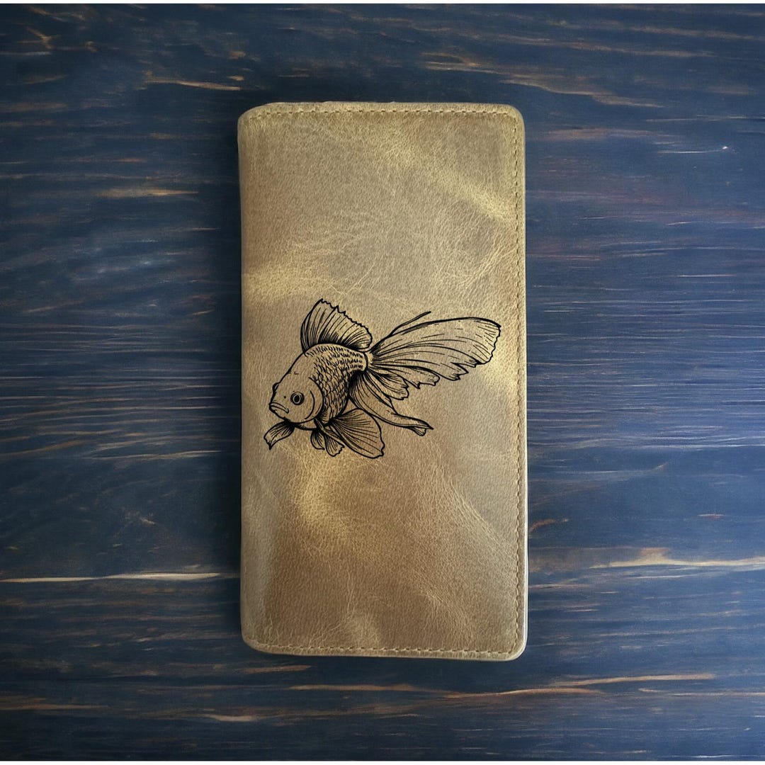 Goldfish Rodeo Wallet Cowboy Western Buffalo Leather Premium Animal Pet ...