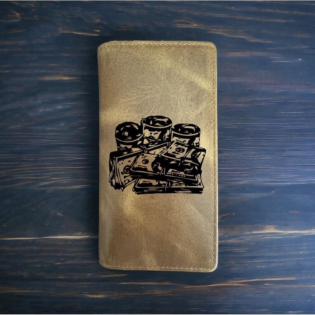 Money Stack Rodeo Wallet Cowboy Western Buffalo Leather Premium Cash ...