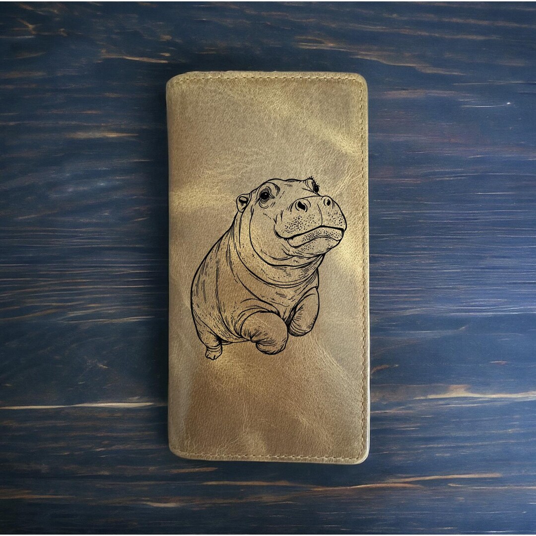 Hippo Rodeo Wallet Cowboy Western Buffalo Leather Premium Animal Wild ...