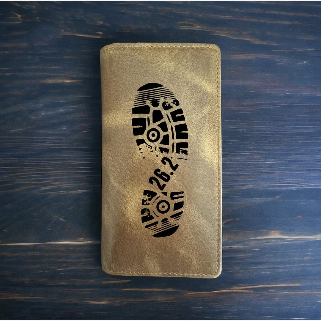 26.2 Marathon Buffalo Leather Wallet: Cowboy Western Run Shoe - Etsy
