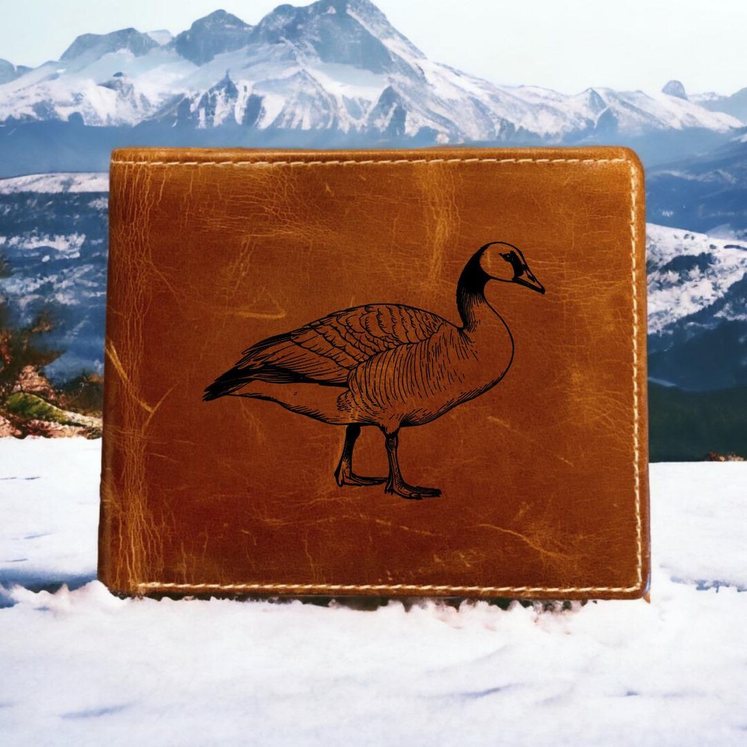 Goose Leather Wallet Bifold Premium Quality Buffalo Animal Outdoors ...