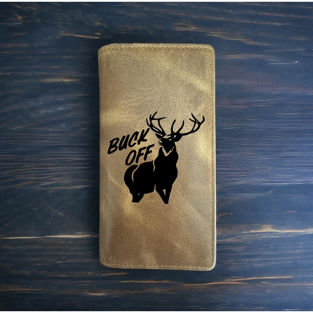 Buck off Buffalo Leather Wallet: Rodeo Cowboy Western Style - Etsy