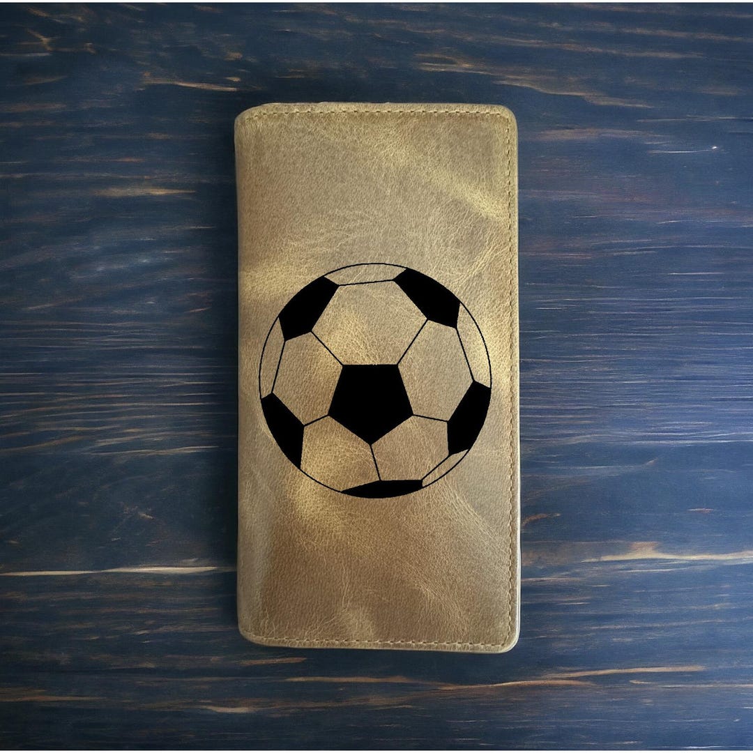 Soccer Ball Buffalo Leather Wallet: RFID Bifold Design - Etsy