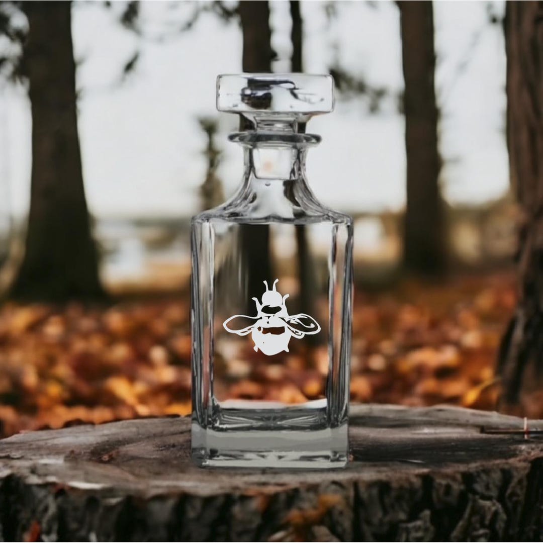Bumble Bee Whiskey Decanter: Personalized Bourbon Gift (26 Oz) - Etsy