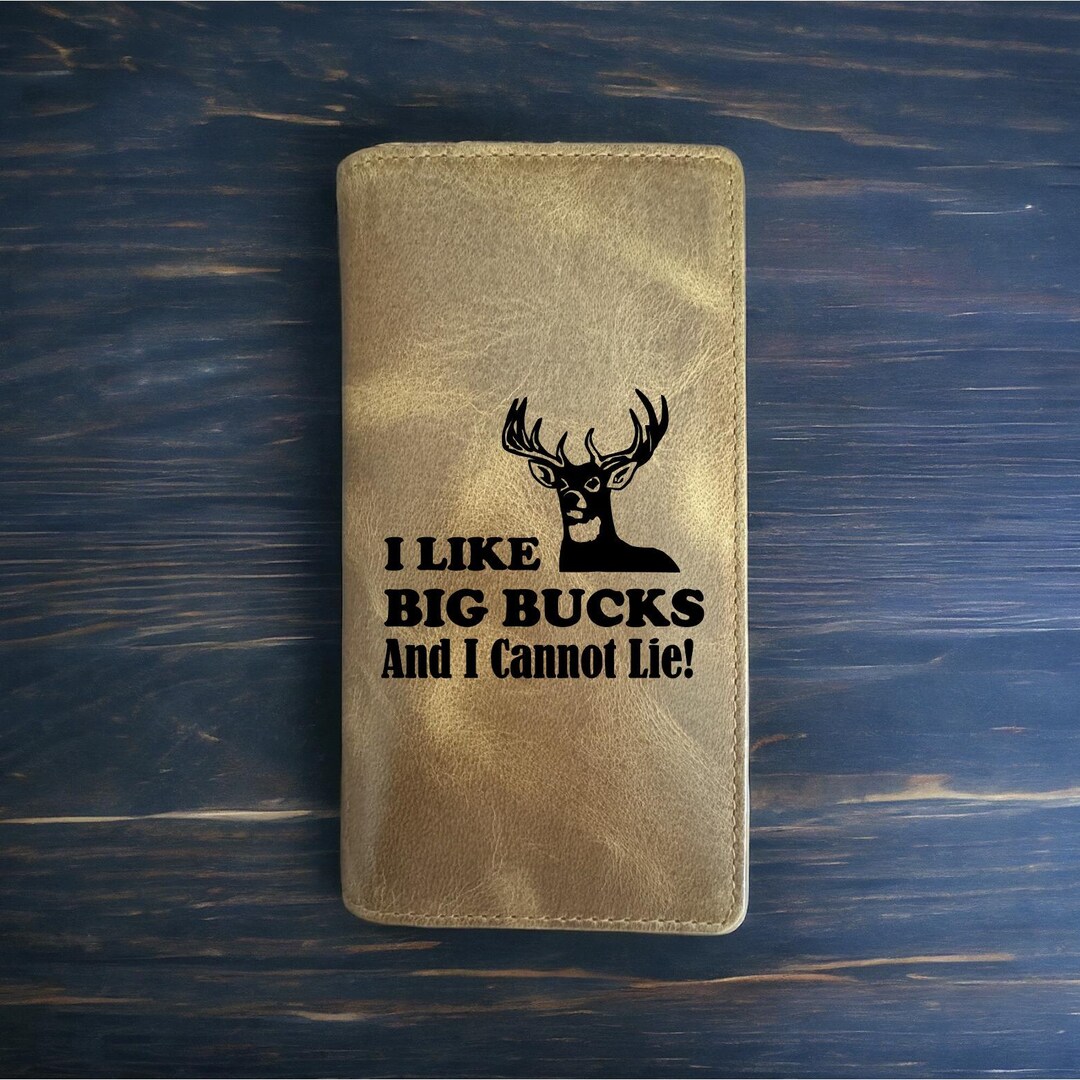 Buffalo Leather Wallet: Big Bucks Design, Cowboy Western Style - Etsy