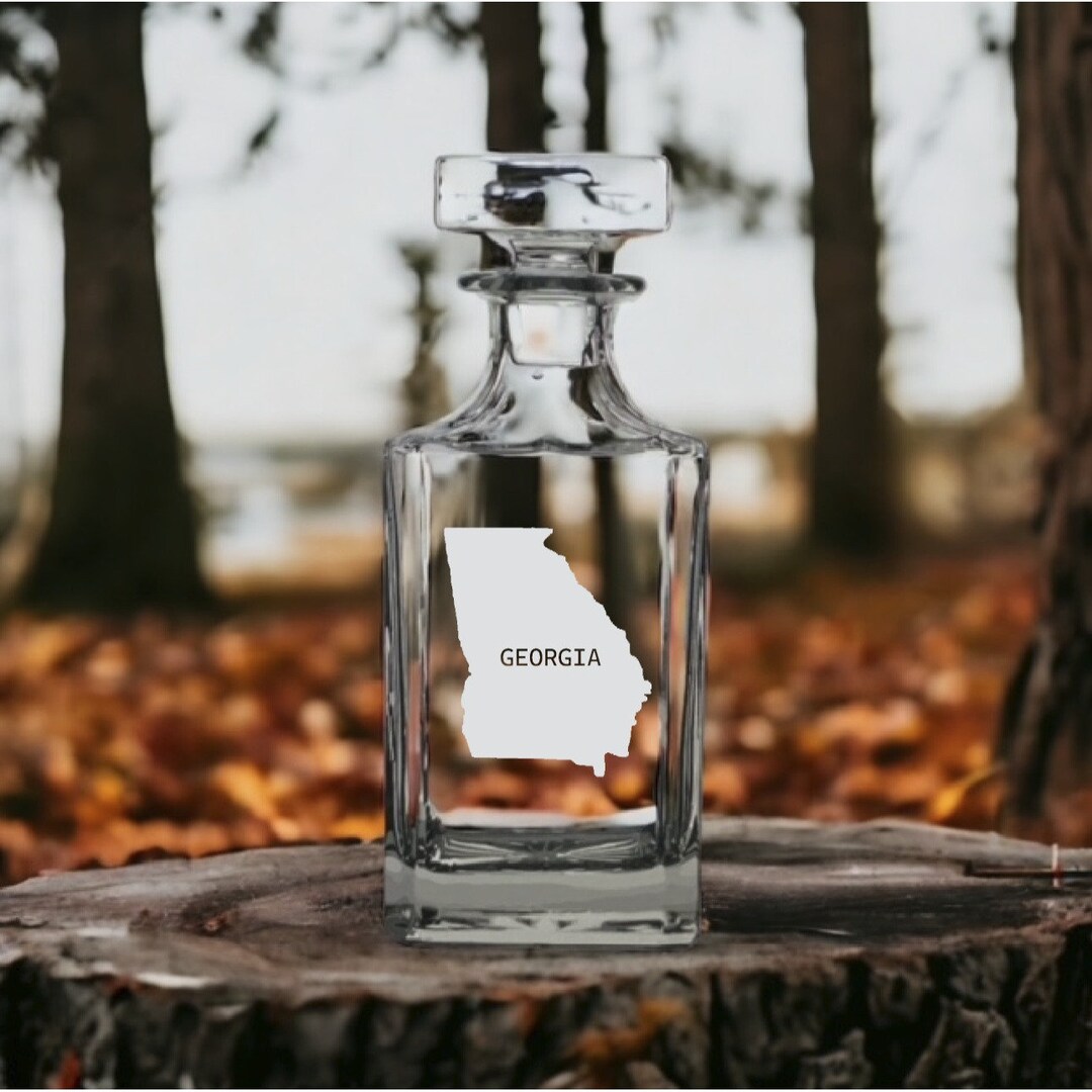 Georgia Shape Decanter 26 Oz Bourbon Whisky Glass State Customize ...