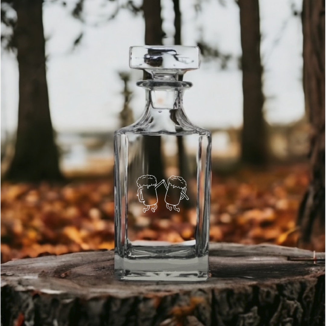 Beer High Five Decanter 26 Oz Bourbon Whiskey Premium Glass Personalize ...