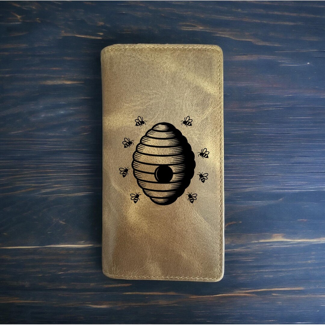 Beehive Rodeo Wallet Cowboy Western Buffalo Leather Premium Honey Gift ...