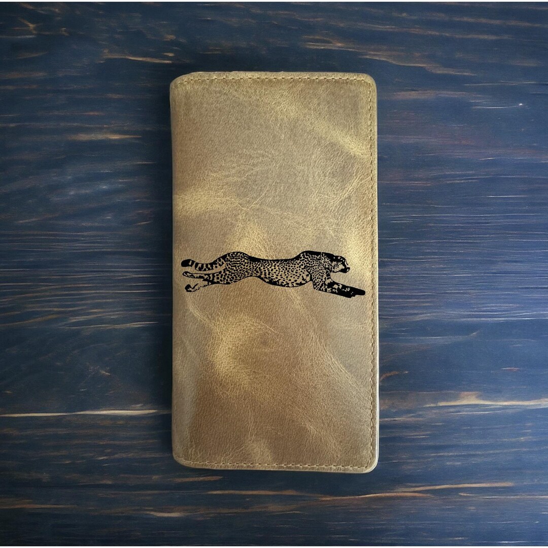Cheetah Rodeo Wallet Cowboy Western Buffalo Leather Premium Running ...