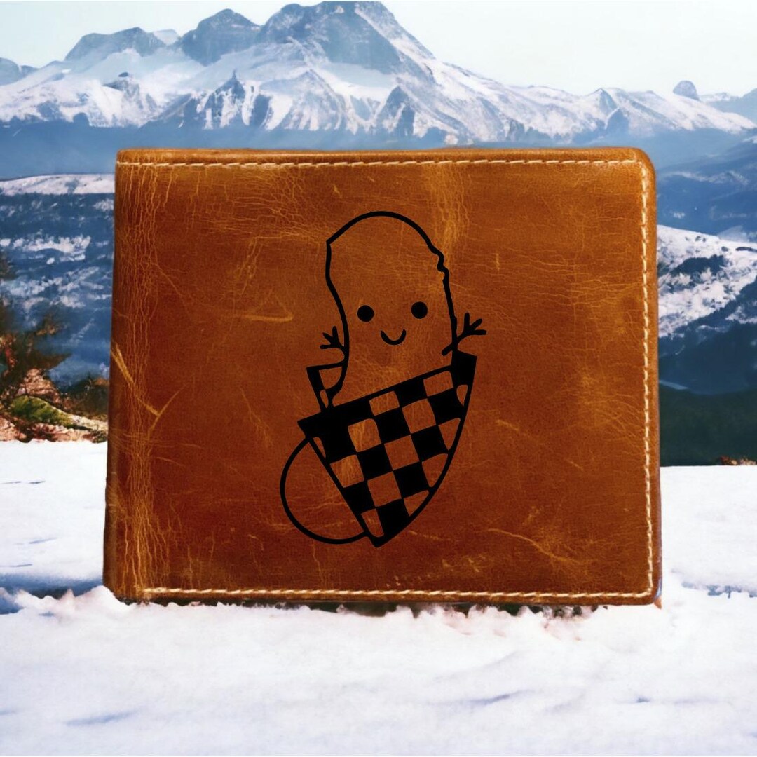 Little Pickle Leather Wallet Bifold Premium Quality Buffalo Cute Dill ...