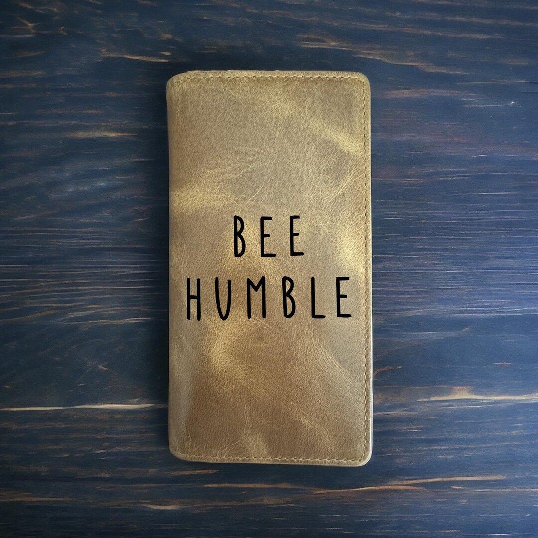 Bee Humble Buffalo Leather Wallet: Rodeo Cowboy Western Style - Etsy