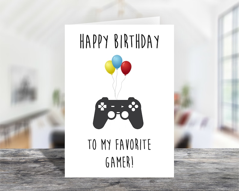 Printable Happy Birthday Card for Gamer, Video Game | Downloadable - Etsy