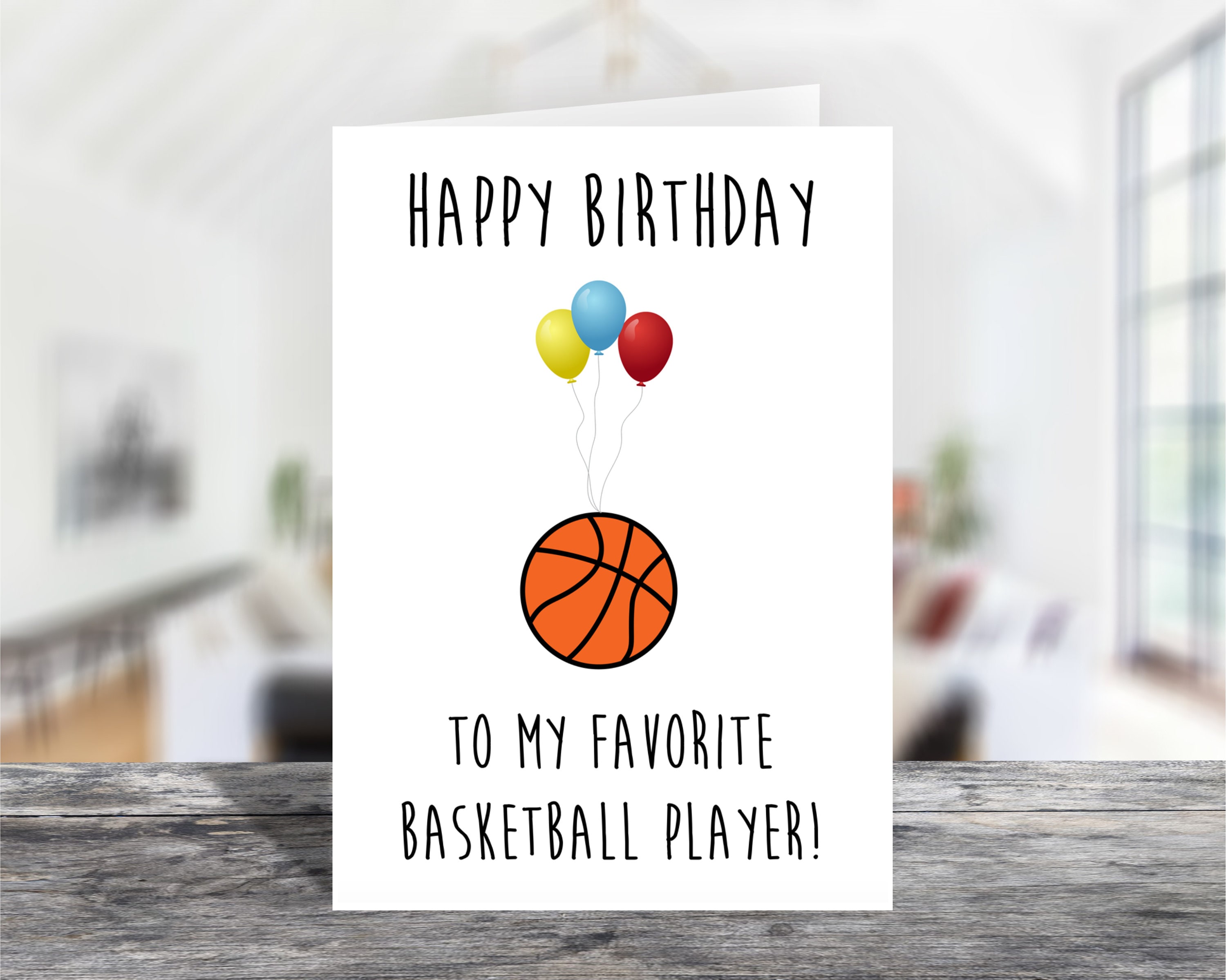Basketball Birthday Card Happy Birthday Card for Basketball Player ...